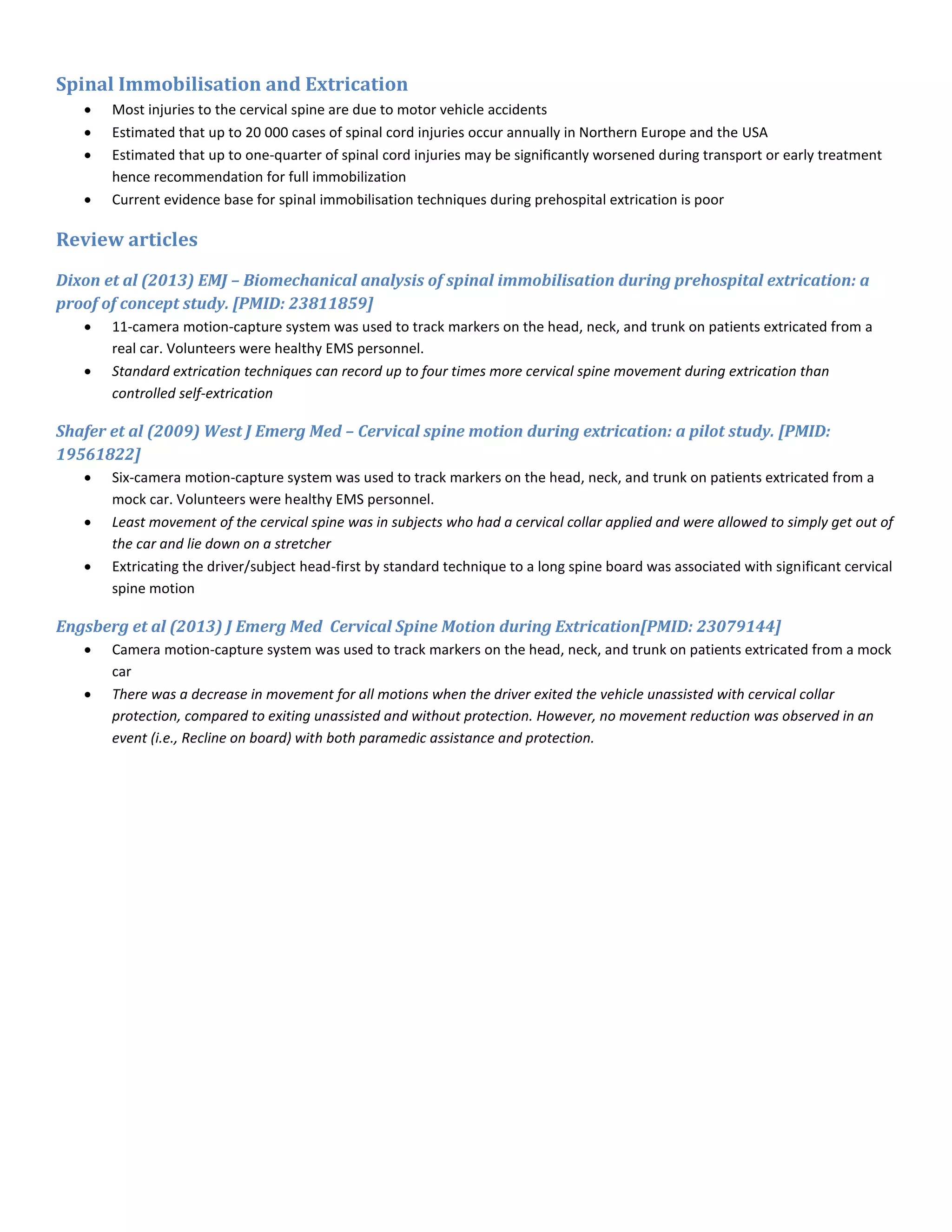 Spinal immobilisation | DOCX
