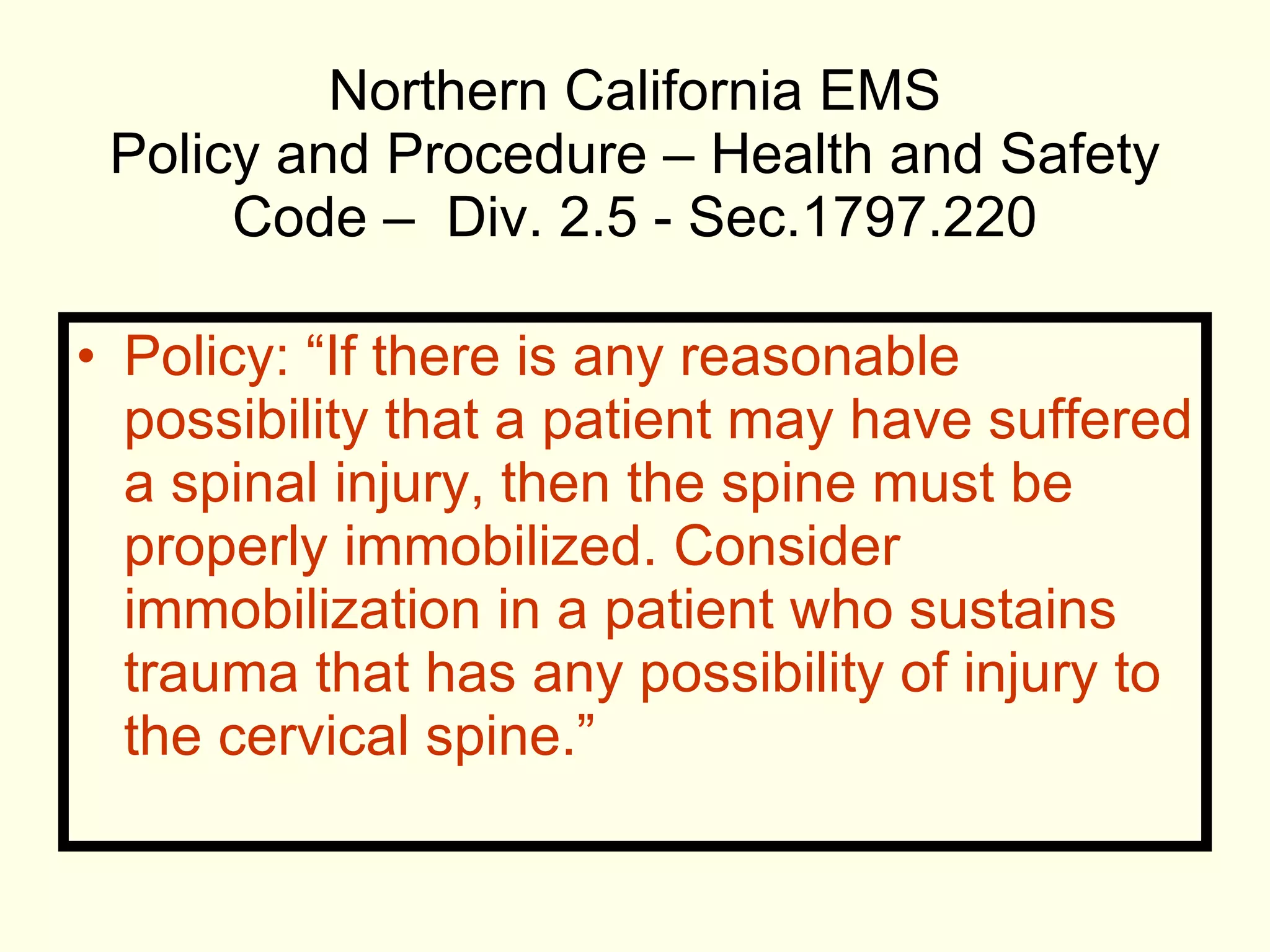 Spinal immobilization.ppt 2 | PPT