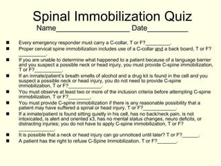 Spinal immobilization.ppt 2 | PPT