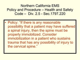 Spinal immobilization.ppt 2 | PPT