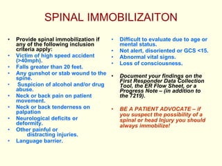 Spinal immobilization.ppt 2 | PPT
