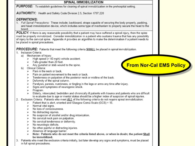 Spinal immobilization.ppt 2 | PPT | First Aid | Injuries