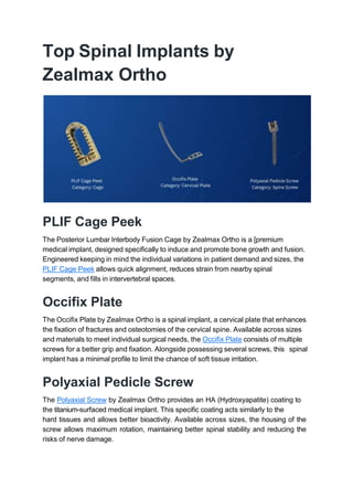 Spinal Implants- Transforming the Spinal Surgery Experience.pptx