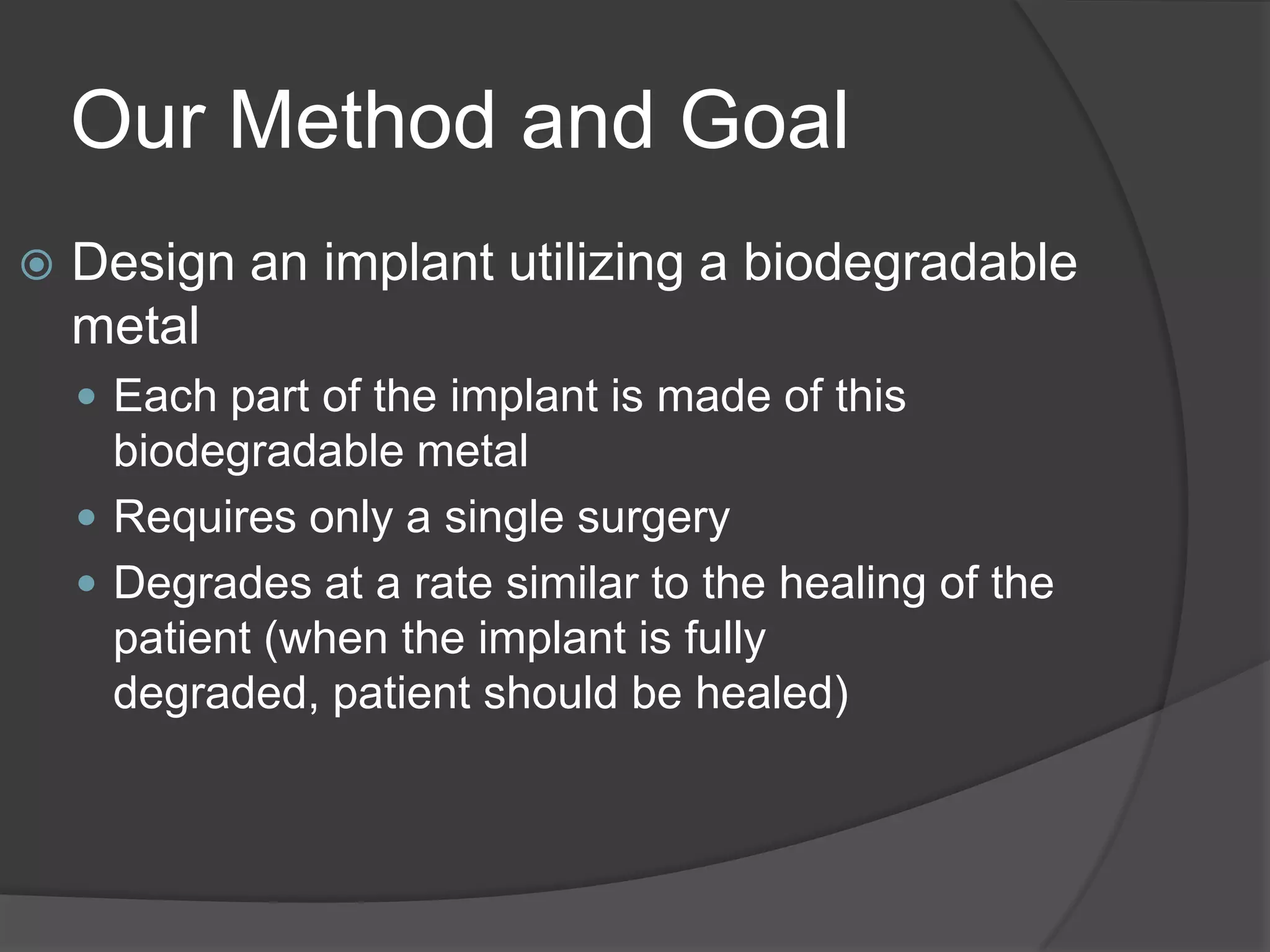 Spinal implants composed of biodegradable metals | PPTX