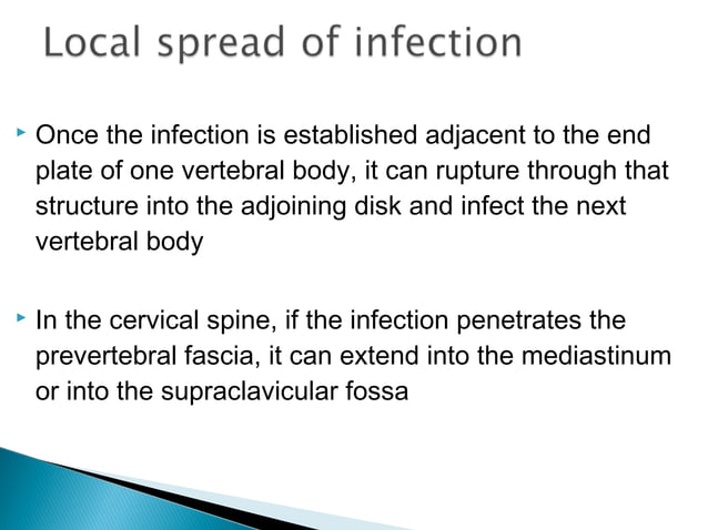 Spinal infection | PPT | Infectious Diseases | Diseases and Conditions
