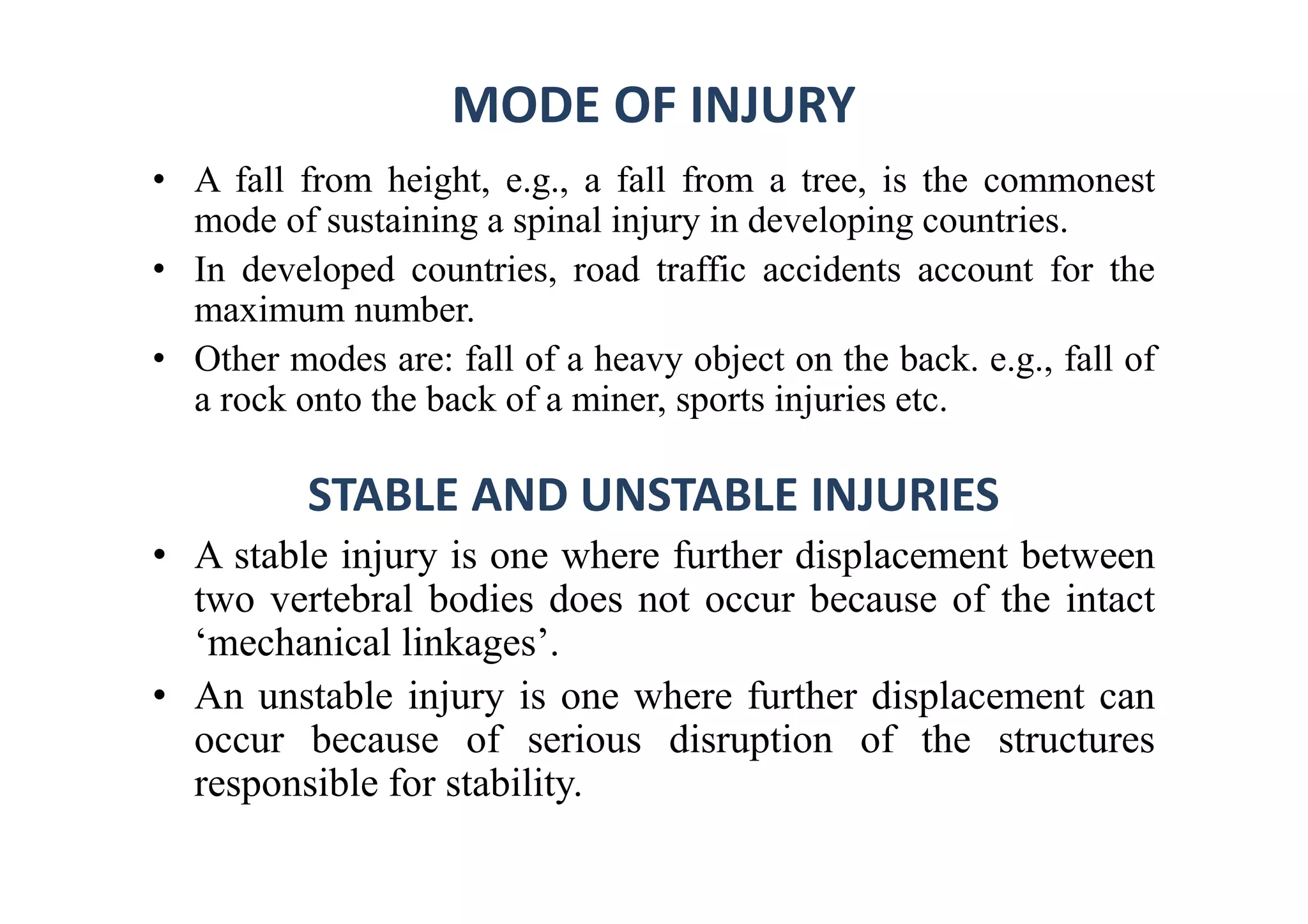 Spinal injuries (compiled by Dr Sanjib Kumar Das) | PDF