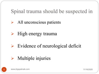 Spinal injuries | PPTX