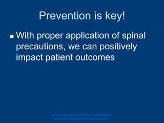 SPINAL INJURIES.ppt | First Aid | Injuries