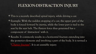 SPINAL INJURIES. Thoracolumbar and Cervical | PPTX