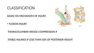 SPINAL INJURIES Anatomy three column concept log rolling investigation ...