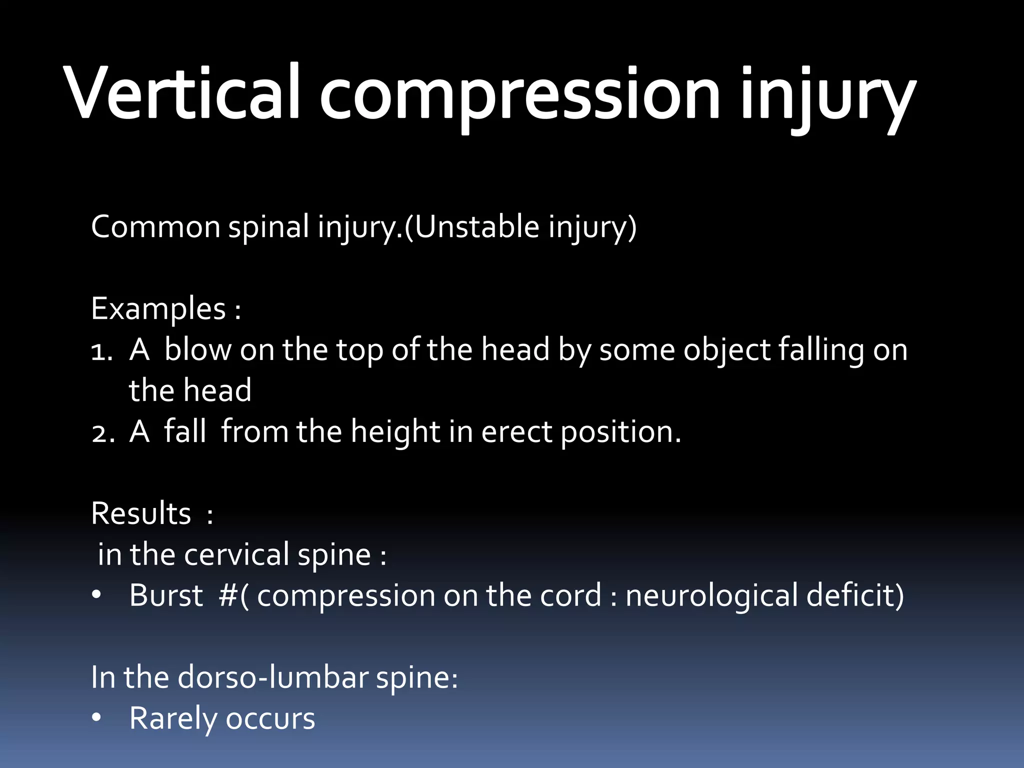 Spinal fractures (injury) | PPTX