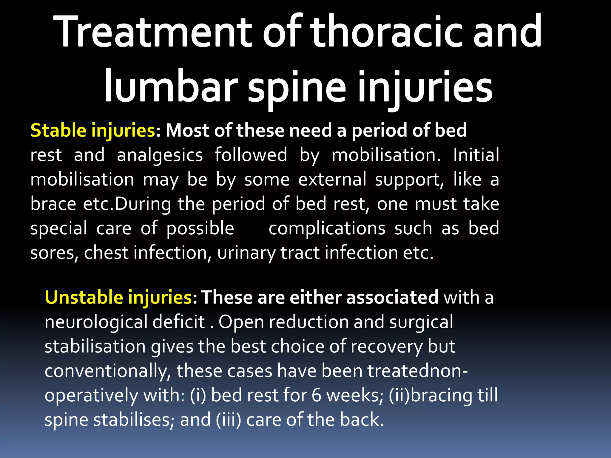 Spinal fractures (injury) | PPTX
