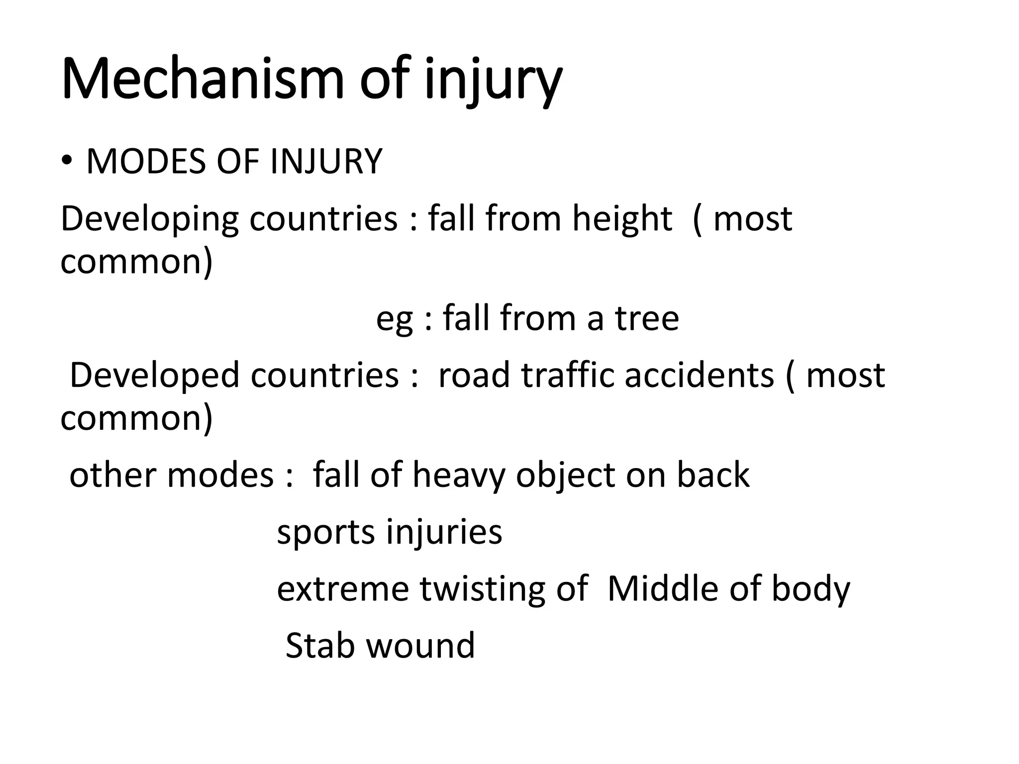 spinal injuries presentation orthopaedics | PPTX
