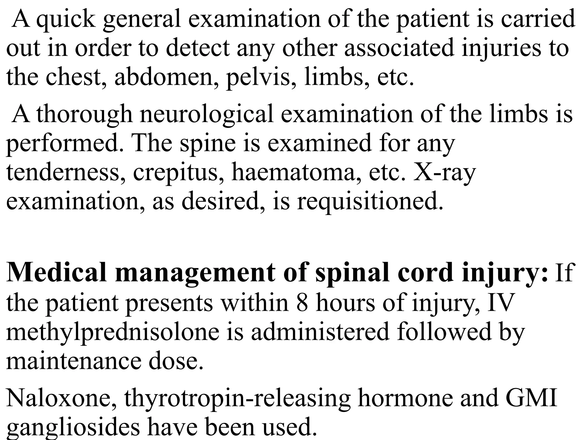spinal injuries presentation orthopaedics | PPTX
