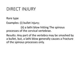 spinal injuries presentation orthopaedics | PPTX