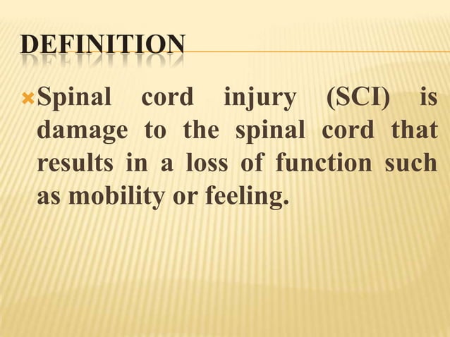 Spinal injury ppt | PPTX