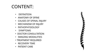 SPINAL INJURY ,(RADIOLOGY IMAGING TECHNOLOGY ).pptx