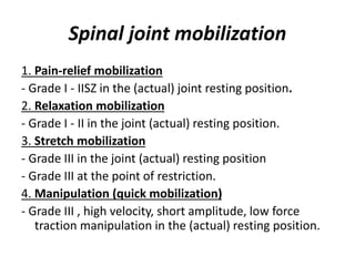 Spinal joint mobilization-1.pptx | First Aid | Injuries