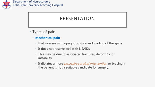 Management of Spinal Metastases | PPTX