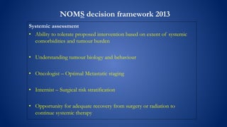 Spinal Metastases Scoring and Decision making | PPTX