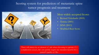 Spinal Metastases Scoring and Decision making | PPTX