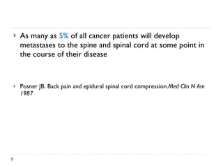 Spinal mets | PPT