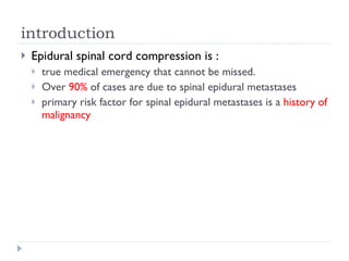 Spinal mets | PPT