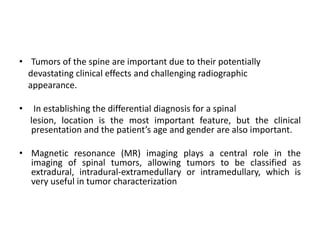 Spinal neoplasms | PPTX