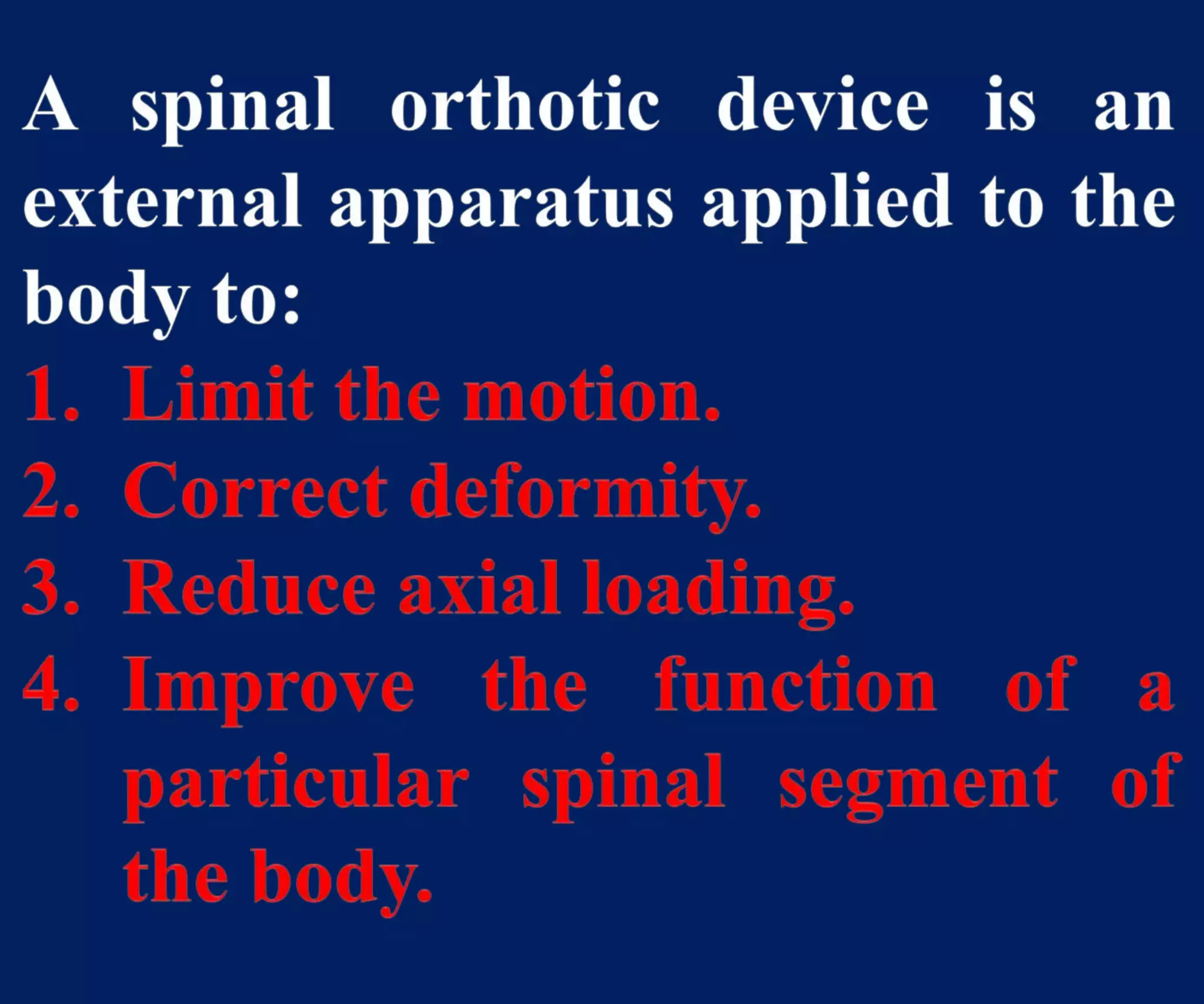 Spinal orthosis dr.aliaa | PPTX