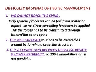 SPINAL ORTHOTICS spinal cord injury .ppt