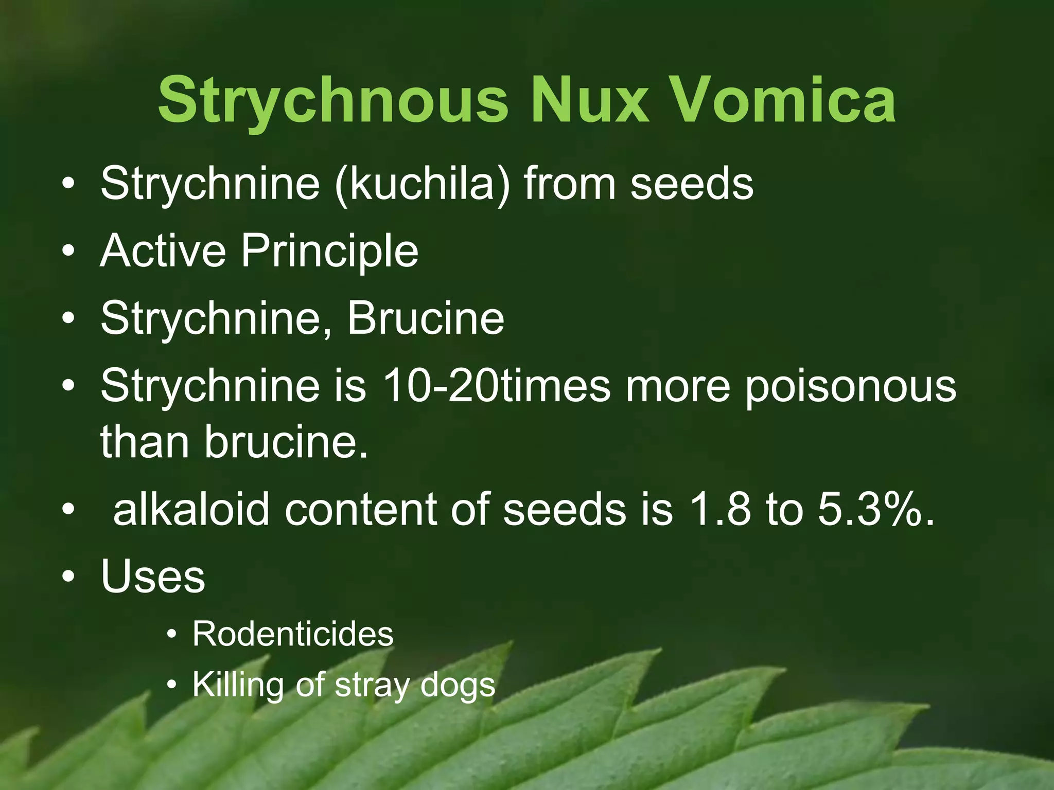 Spinal poisons | PPTX