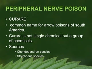 Spinal poisons | PPTX