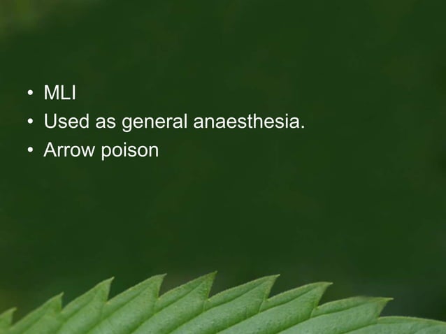 Spinal poisons | PPTX | Chemistry | Science