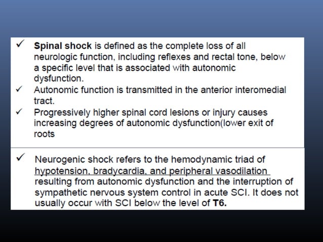Spinal shock Physiology | PPT | Death, Injury, or Military Conflict ...