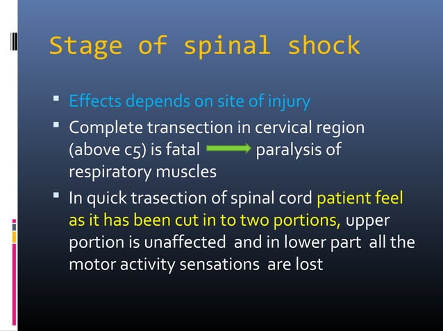 Spinal shock Physiology | PPT | Death, Injury, or Military Conflict ...