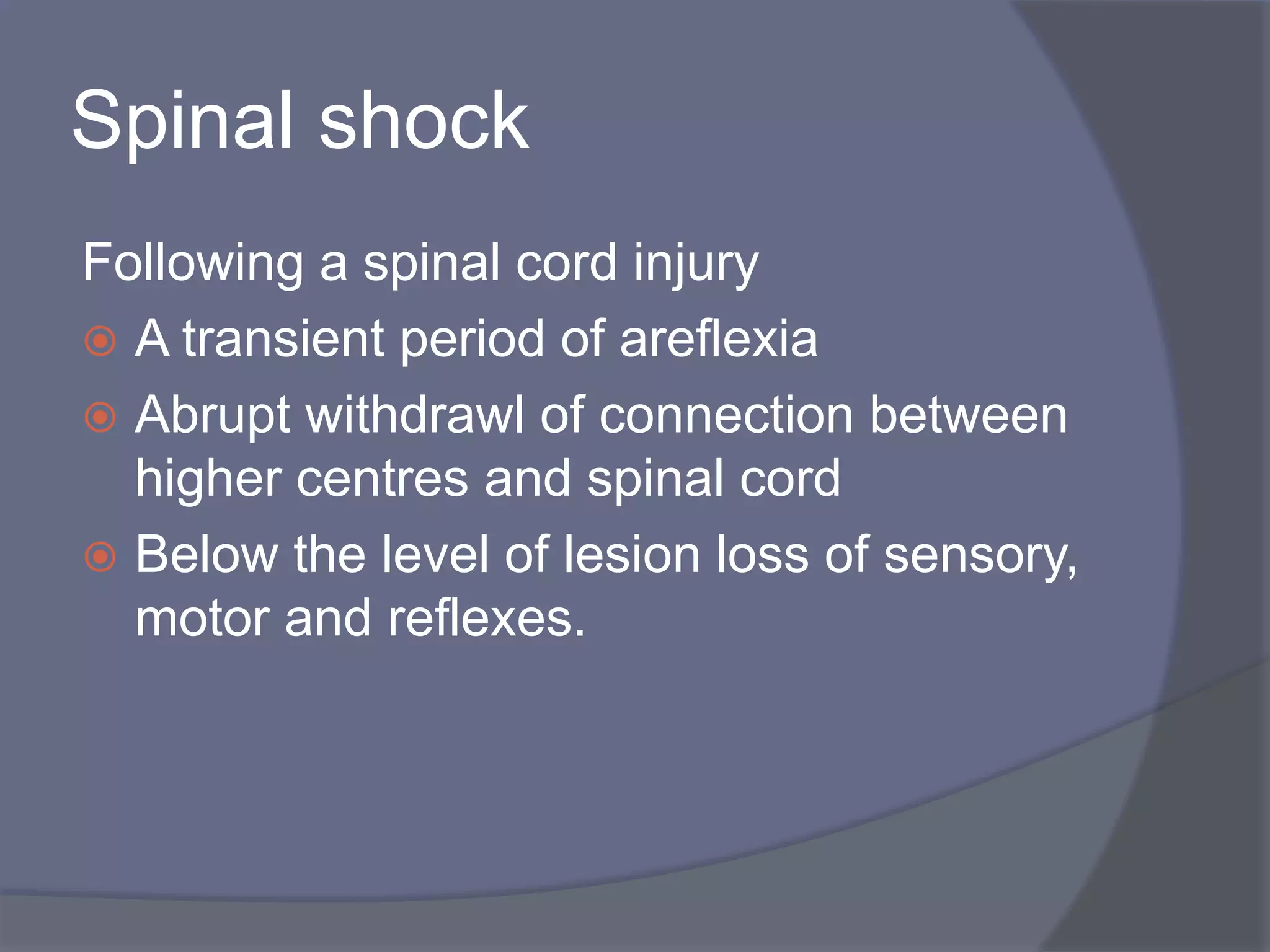 Spinal shock | PPTX