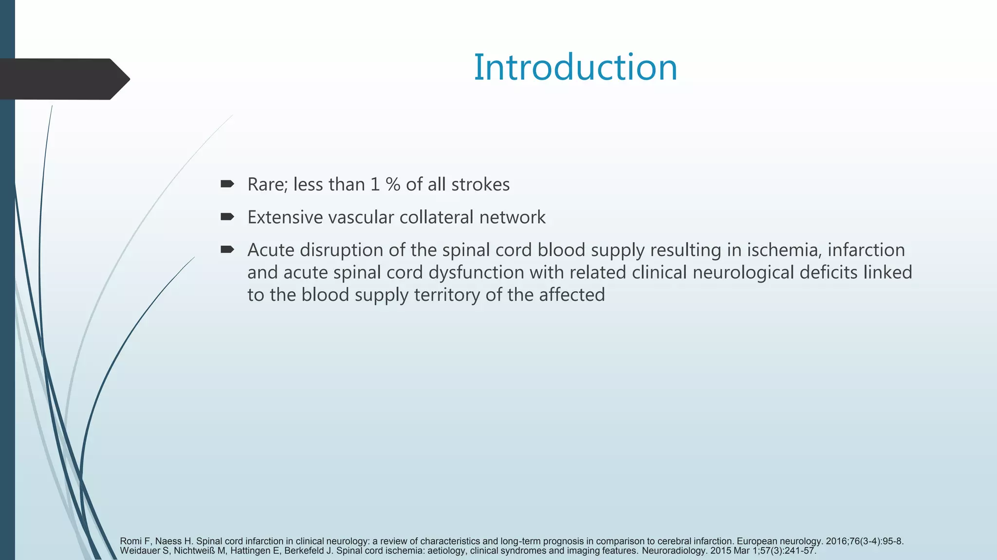 Spinal stroke | PPTX | Brain and Nervous System Disorders | Diseases ...