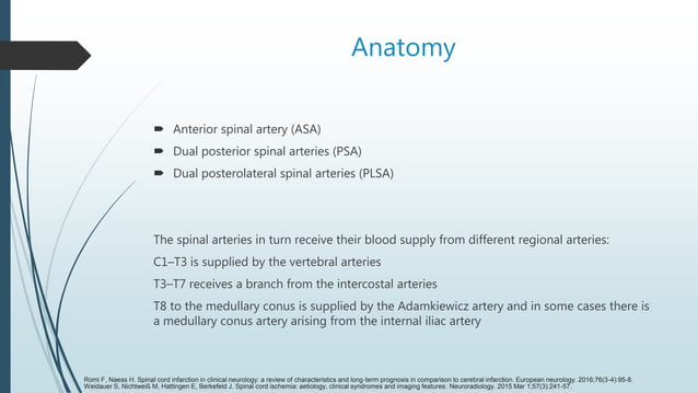 Spinal stroke | PPTX | Brain and Nervous System Disorders | Diseases ...