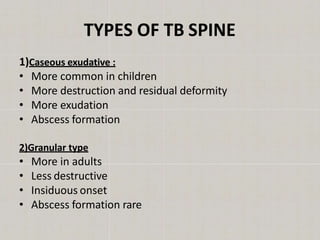 Spinal tb | PPTX