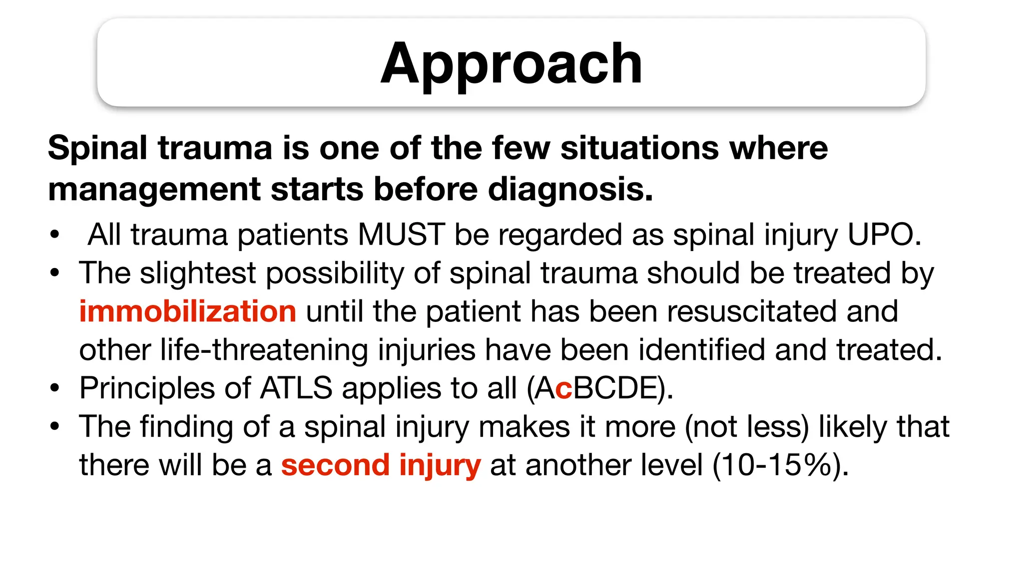 Spinal Trauma (a guide to diagnosis & Treatment) | PDF