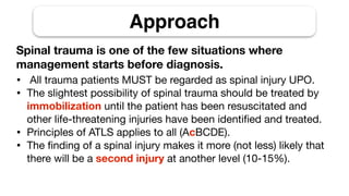 Spinal Trauma (a guide to diagnosis & Treatment) | PDF