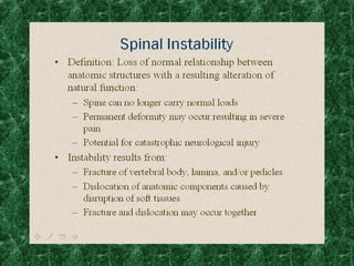 Spinal Trauma.pot of water in the water and | PPT