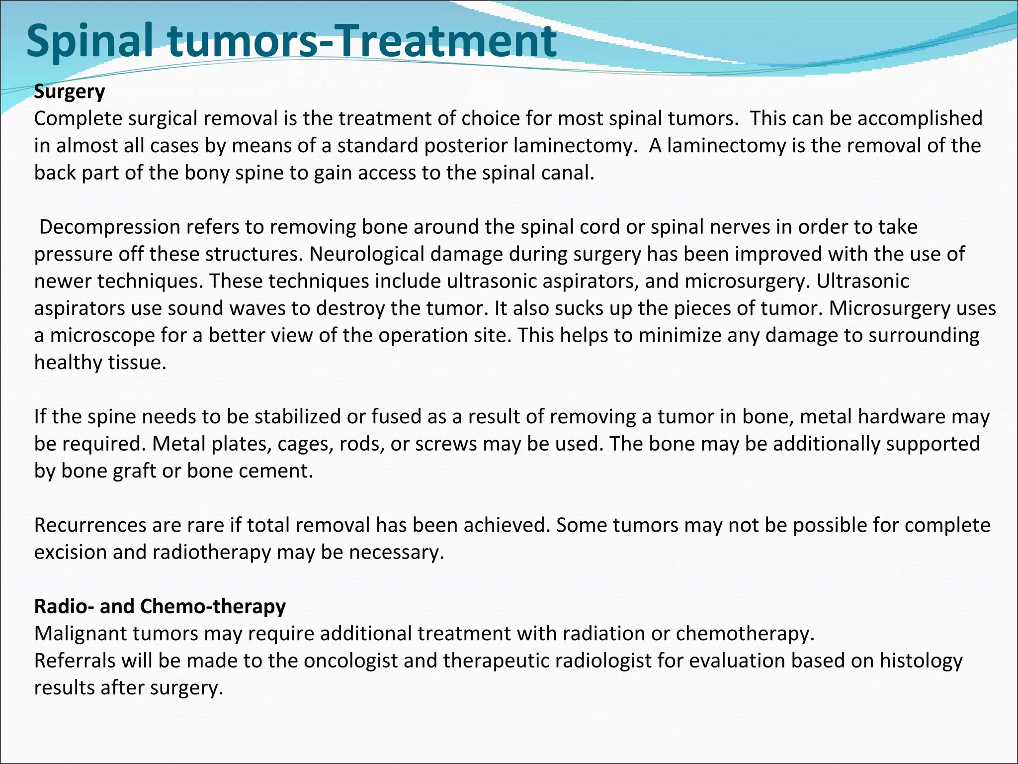 Spinal tumors lecture | PPT