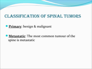 Spinal tumors | PPT
