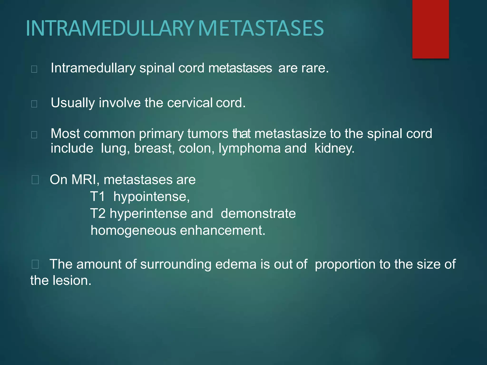 IMAGING OF SPINAL TUMORS | PPTX