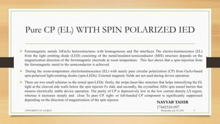 Spin Based LED and its applications in Daily life | PPTX