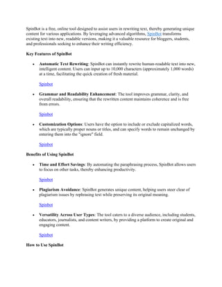 Spinbot is more than just a text spinner | PDF