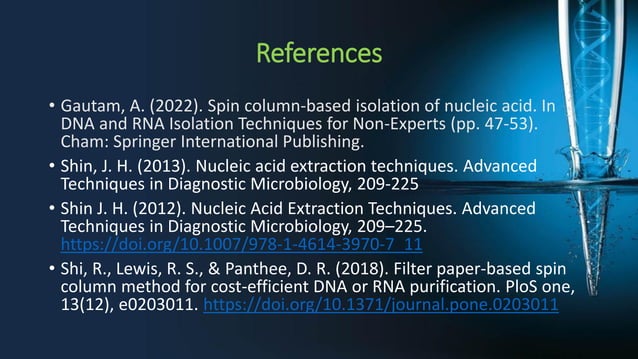 Spin column extraction method molecular biology course.pdf | Chemistry ...