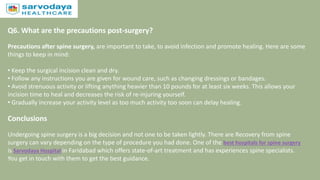 Spine Surgery Answers You Should Have | PPTX