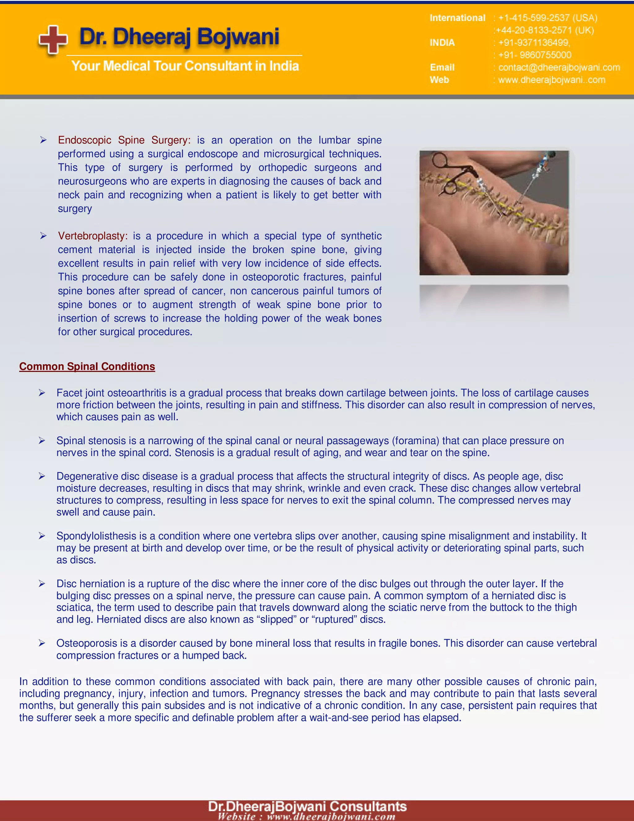 Spine surgery-india | PDF